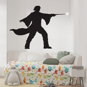 Fantasy Theme Decor. Boy Wizard Wall Decal. Wizardly World Decor. Kid's ...