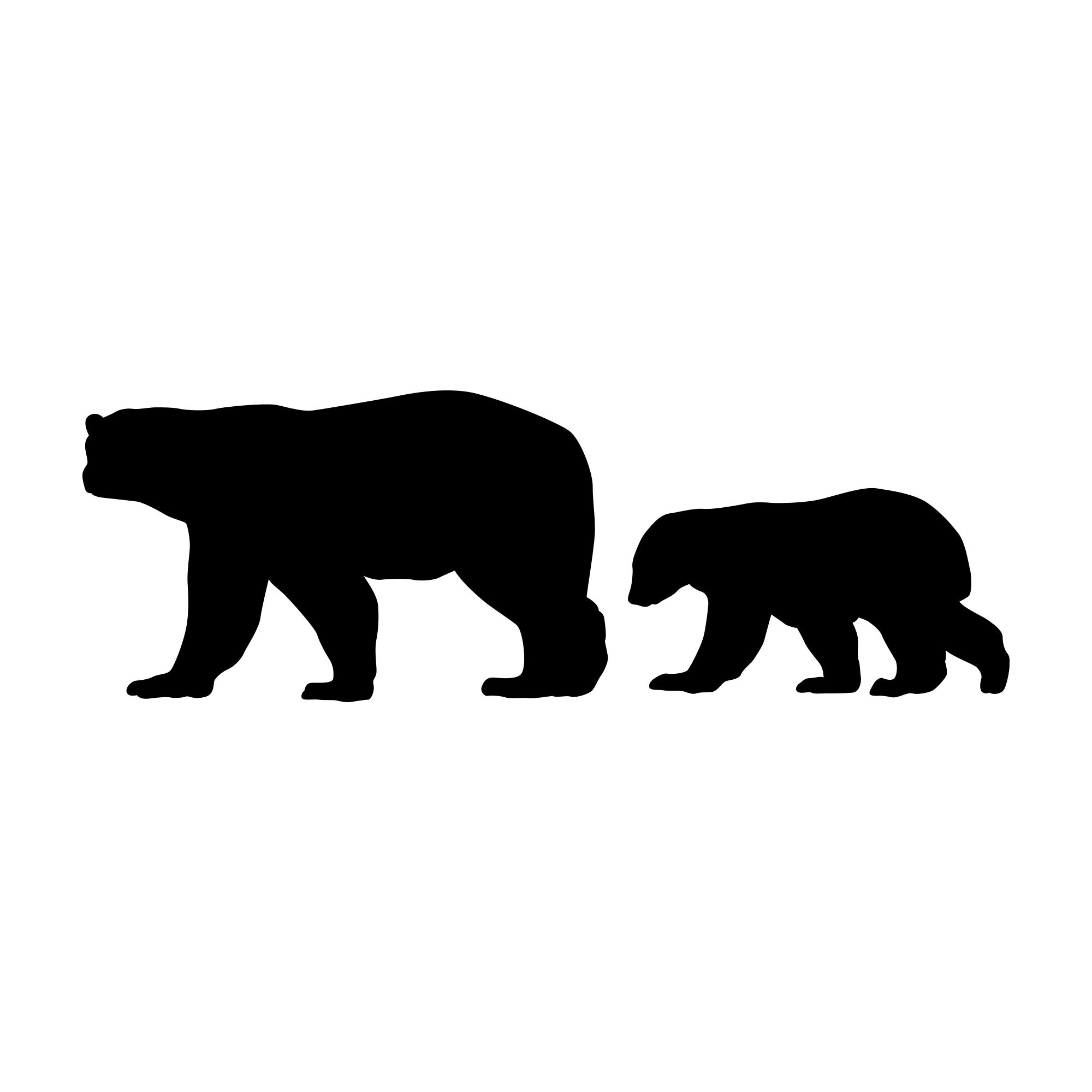 Oso polar con calcomanía de pared de oso bebé. Tema de nieve / - Etsy ...