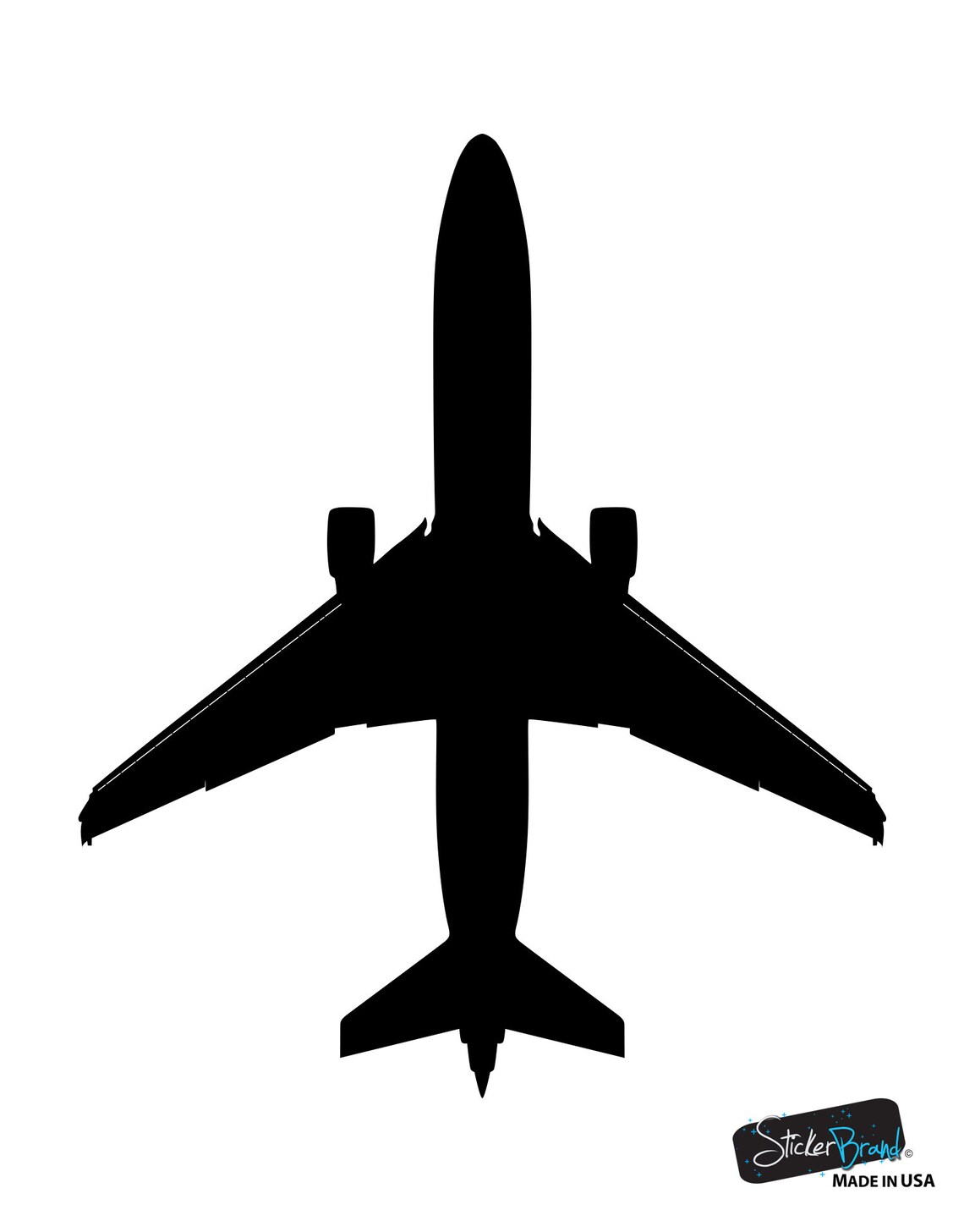 Airplane Wall Decal. Airline Air Plane Vinyl Wall Art Decal 737 #164 ...