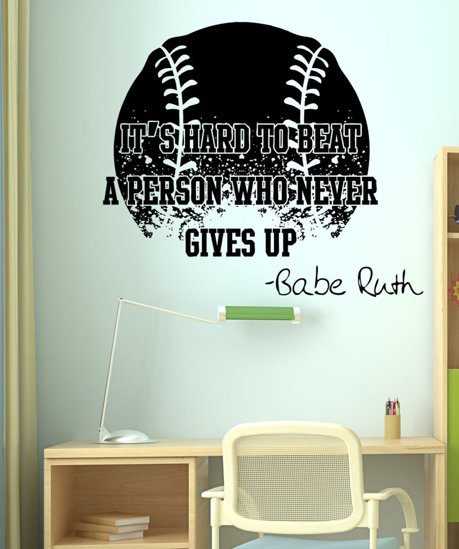 Vinyl Wall Decal Sticker Babe Ruth Quote 5430s | Etsy