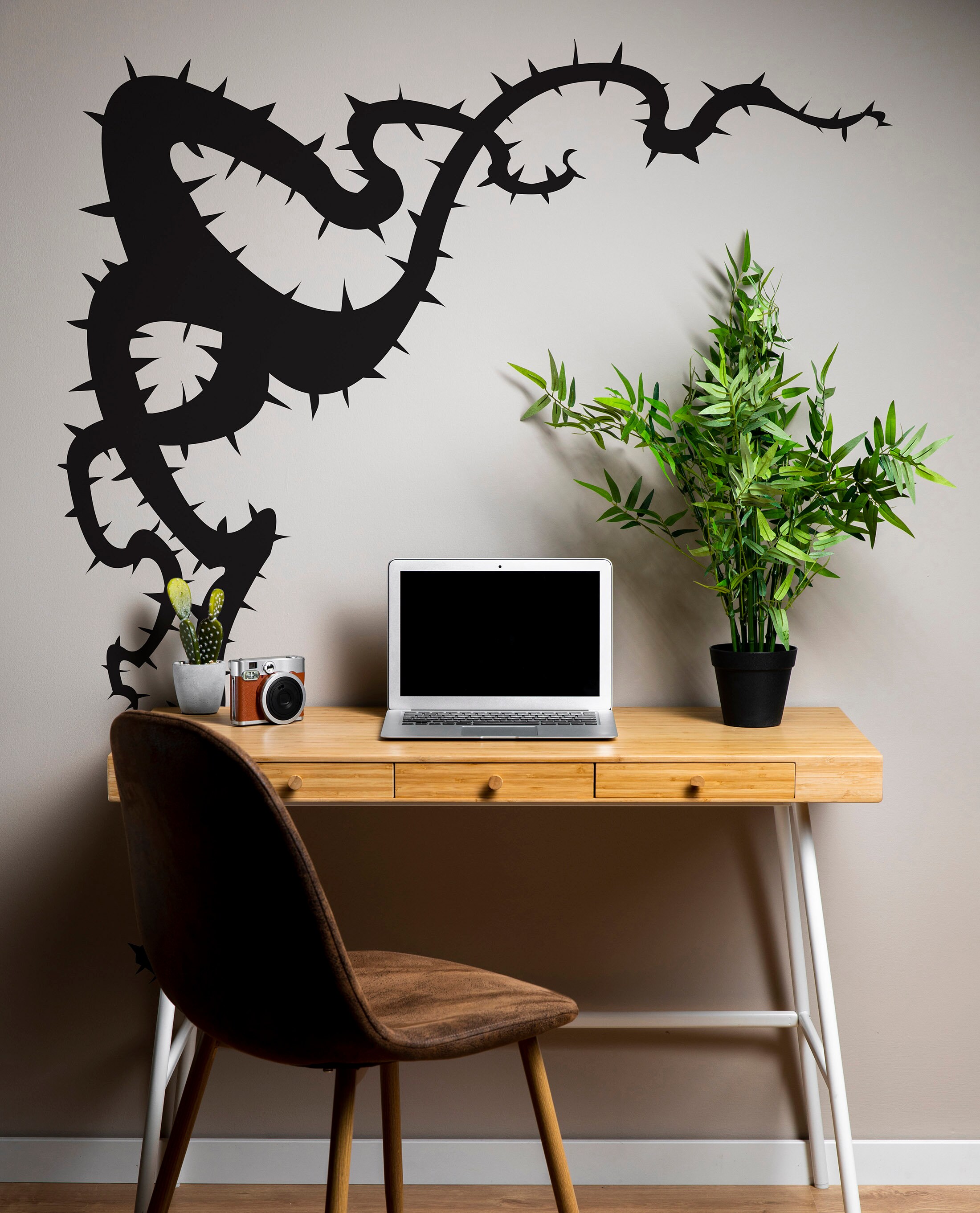 Spooky Thorn Vine Bush Vinyl Wall Decal Sticker. Bedroom Decor, Office ...