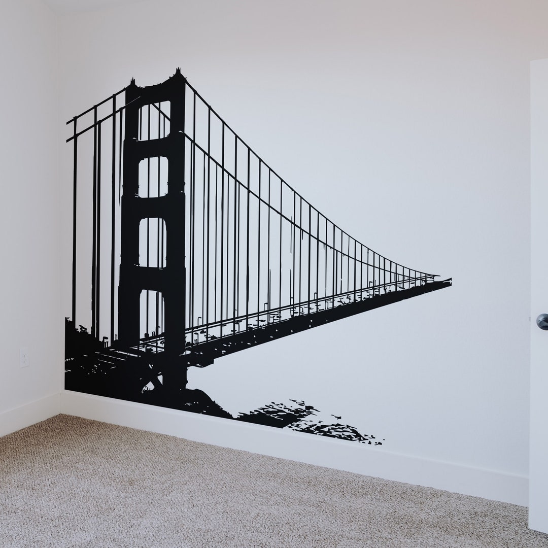 Golden Gate Bridge Wall Decal Sticker. Bedroom Wall Decor. San ...