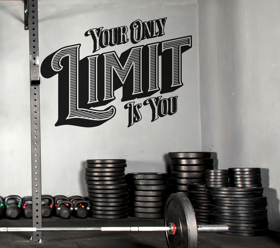 Motivational Gym Quote. Workout Vinyl Gym Wall Decal. Inspirational ...