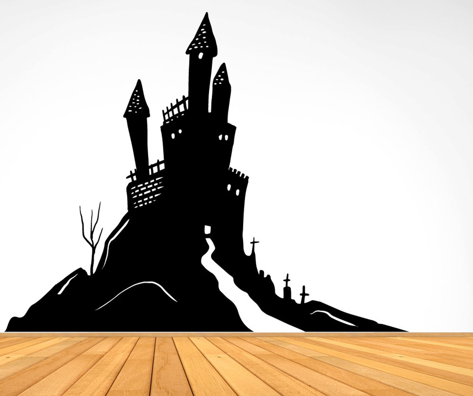 Vinyl Wall Decal Sticker Haunted House Osmb656s - Etsy