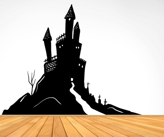 Vinyl Wall Decal Sticker Haunted House Osmb656s | Etsy