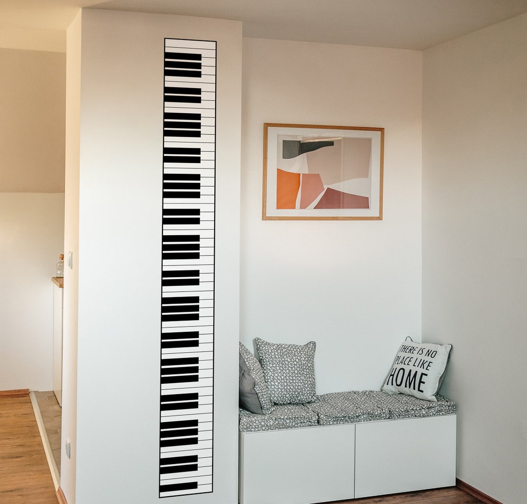Music Room Decor. Keyboard, Piano Keys Wall Decal Sticker. 88 Keys ...
