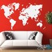 World Map With Pin Drops Wall Decal Sticker. Office Decor / - Etsy