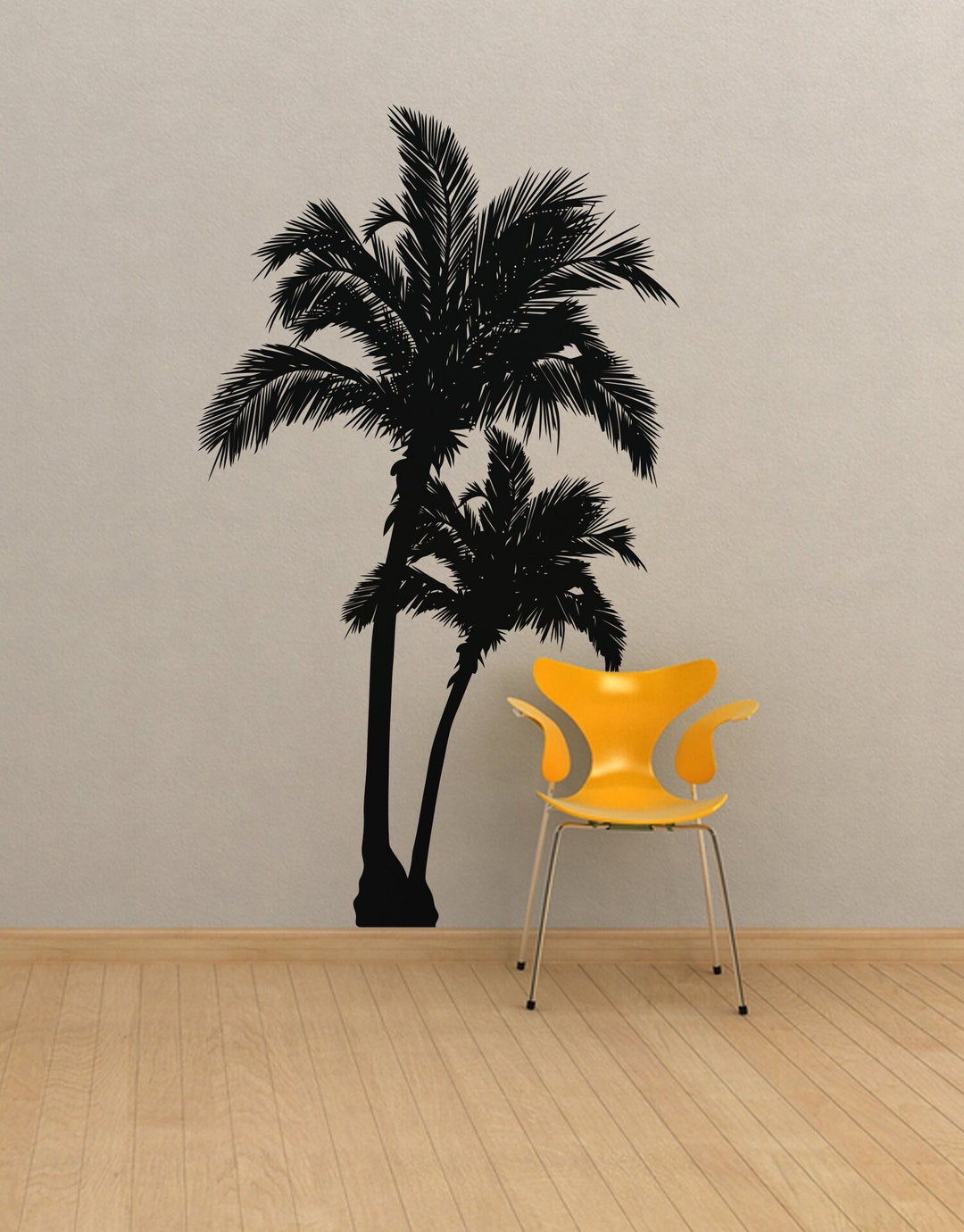 Palm Trees Wall Decal Sticker. Tropical Beach Wall Decor. Ocean Theme ...