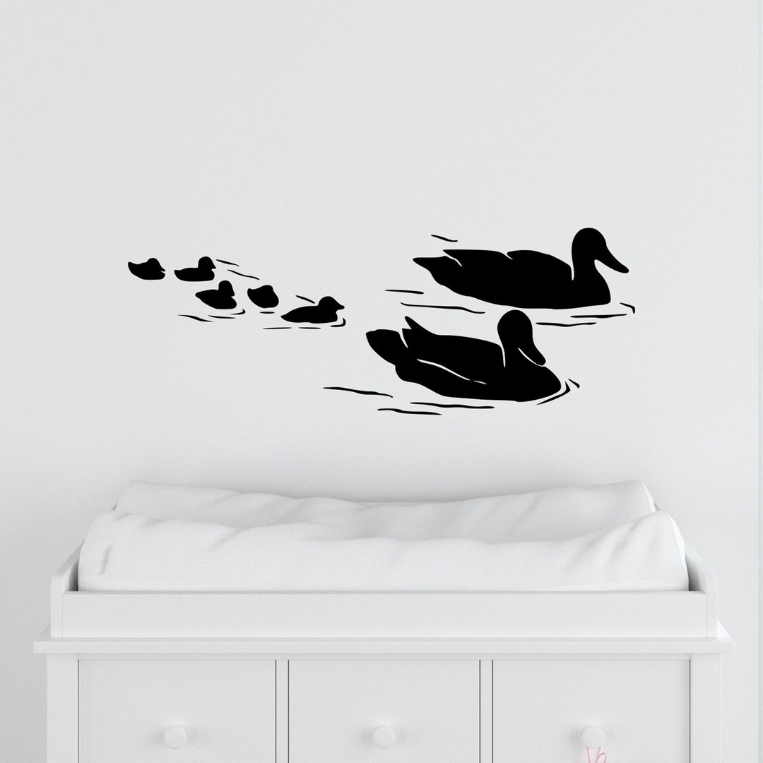 Family of Ducks Swimming Wall Decal Sticker. Duck Wall Decals Duck ...
