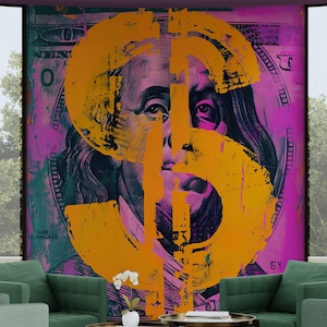 Office Wallpaper. Money, Wealth, Success, Ambition Art Wall Sign. Money ...