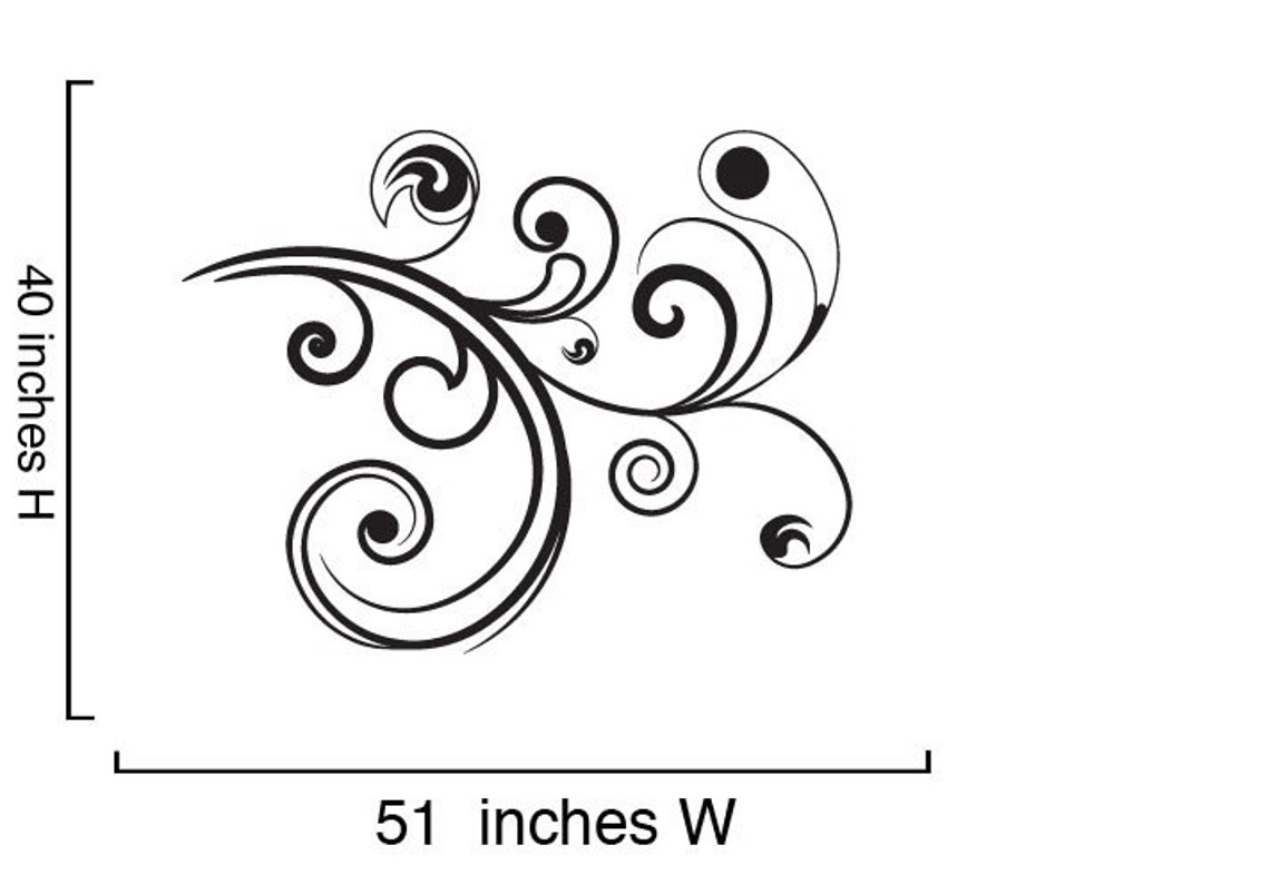 Vinyl Wall Art Decal Sticker Swirl Loops Decor Item 500A - Etsy