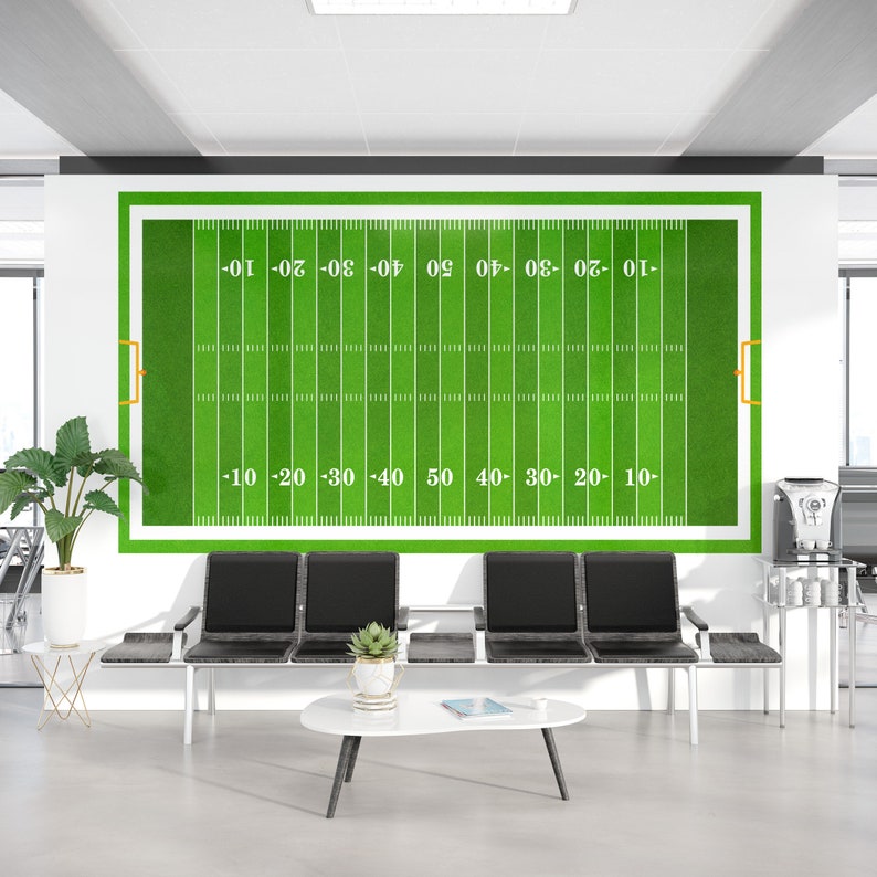 Football Field Wallpaper. Football Field Peel and Stick Wall Mural. 100 ...