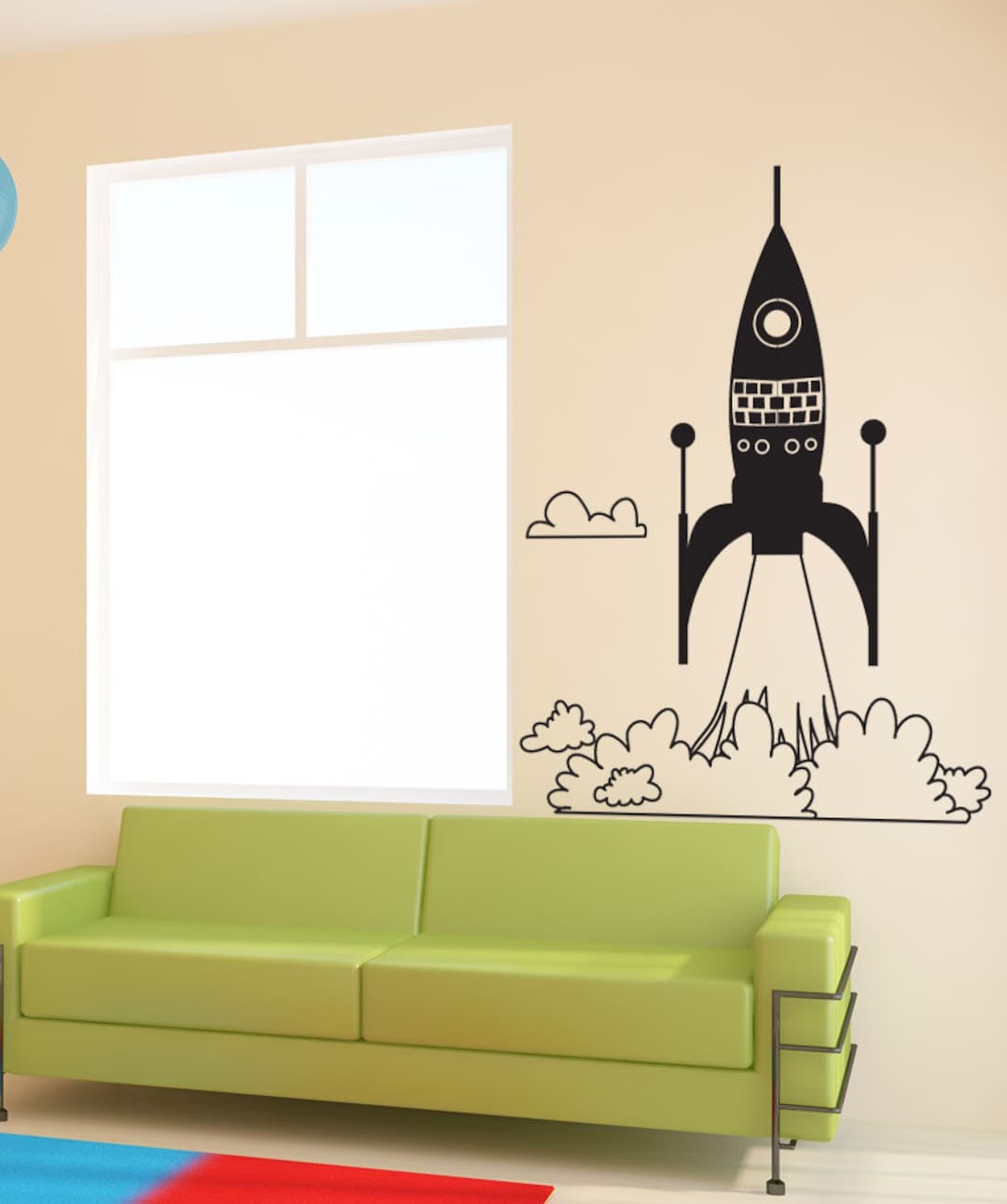 Vinyl Wall Decal Sticker Rocket Ship Take off Osdc653s - Etsy