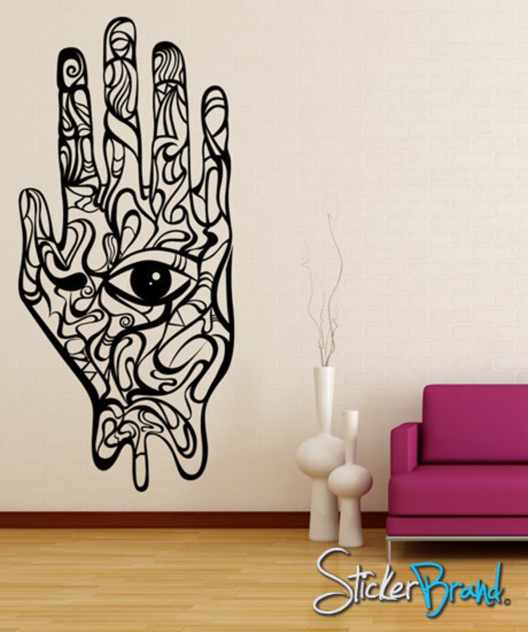 Vinyl Wall Decal Sticker Hand Eye Mconde103b - Etsy