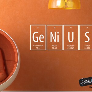 Genius Quote Periodic Table Vinyl Wall Decal Sticker #6058 - Etsy