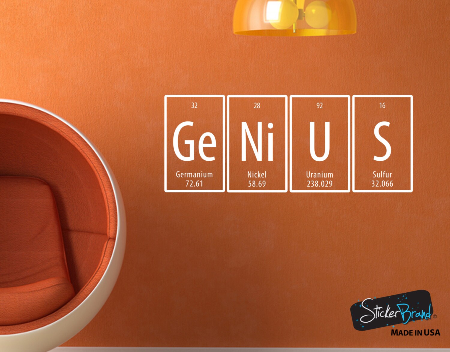 Genius Quote Periodic Table Vinyl Wall Decal Sticker 6058 | Etsy