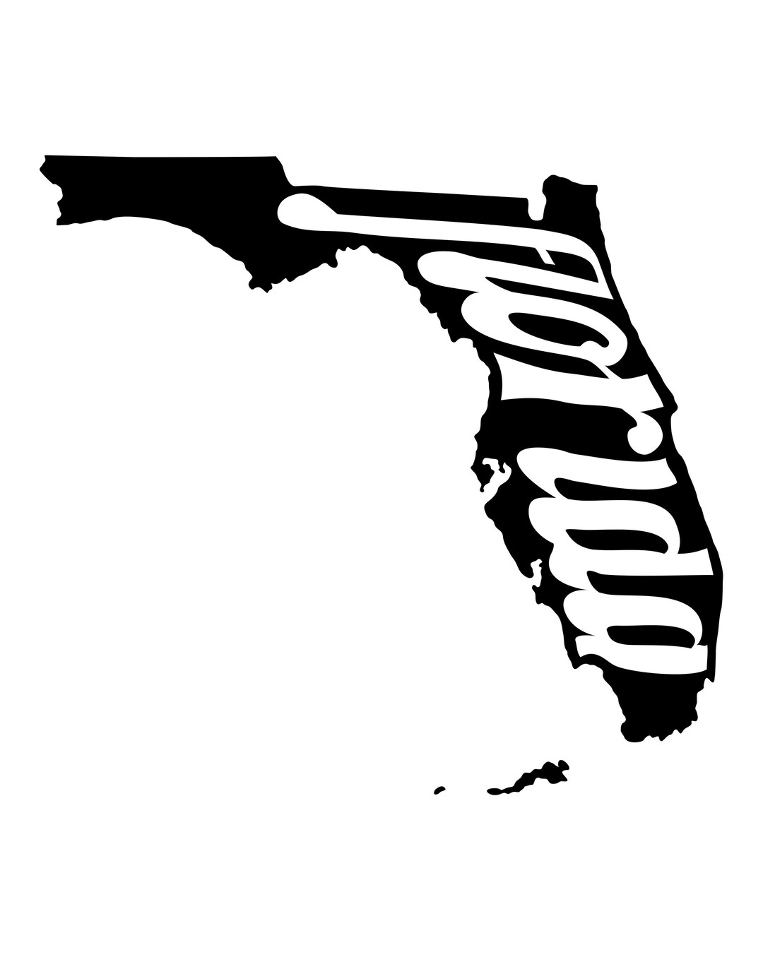 Florida State Sign Wall Decal Sticker. Florida Pride Theme. #OS_MB175 ...