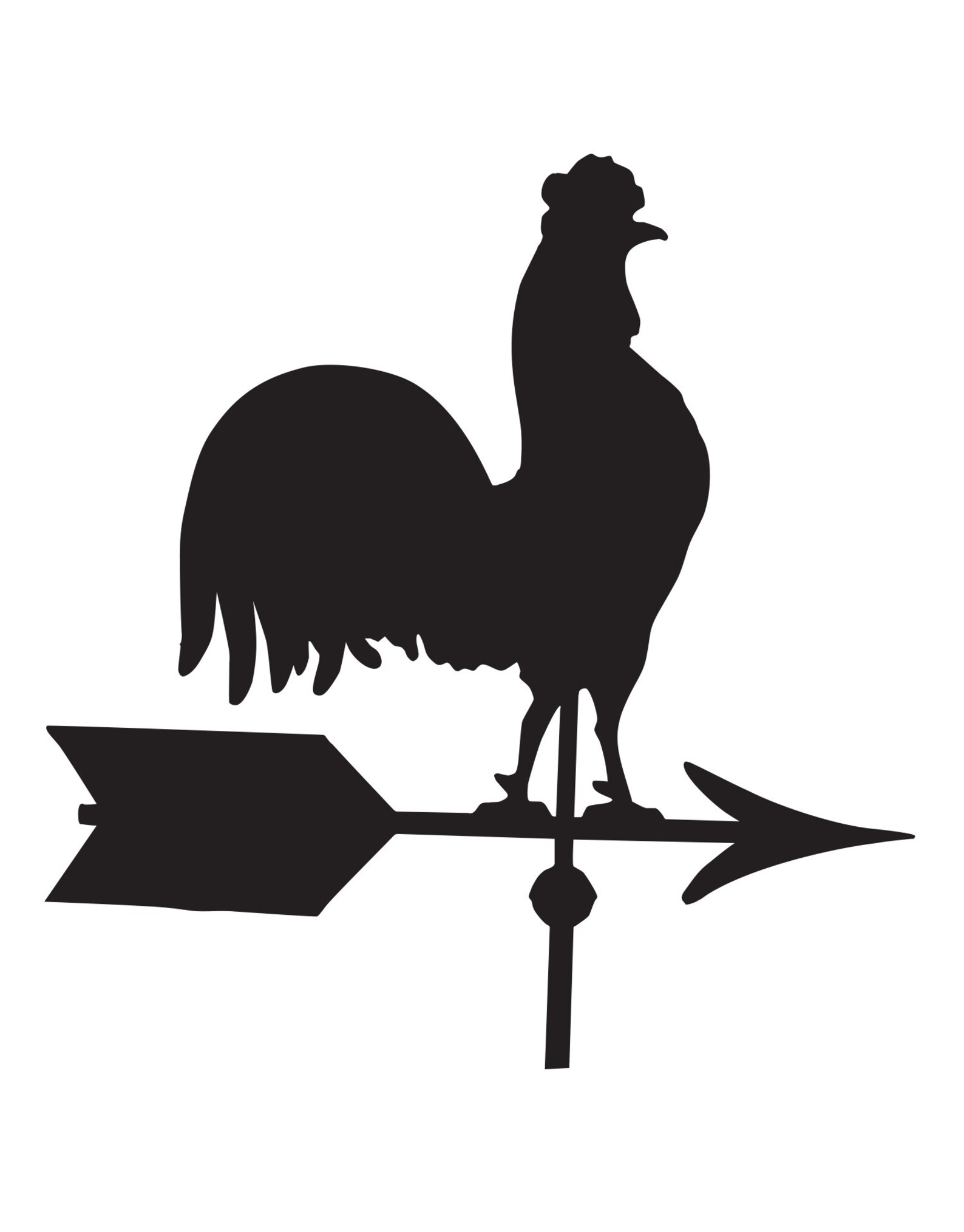 Country Farmland Rooster Chicken Wind Weathervane Wall Decal. Kitchen ...