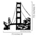 Vinyl Wall Decal Sticker Golden Gate Bridge 174A - Etsy