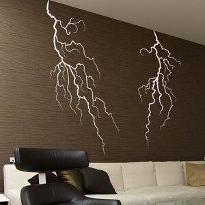 Lightning Bolt Wall Decal Sticker (pair). Kid's Room Wall Decor. Movie ...