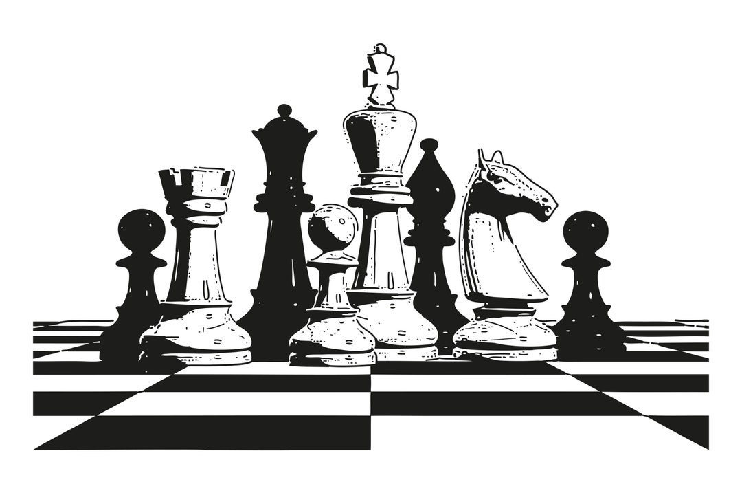 Chess Board Wall Decal Sticker. Game Room Decor. Man Cave Wall - Etsy