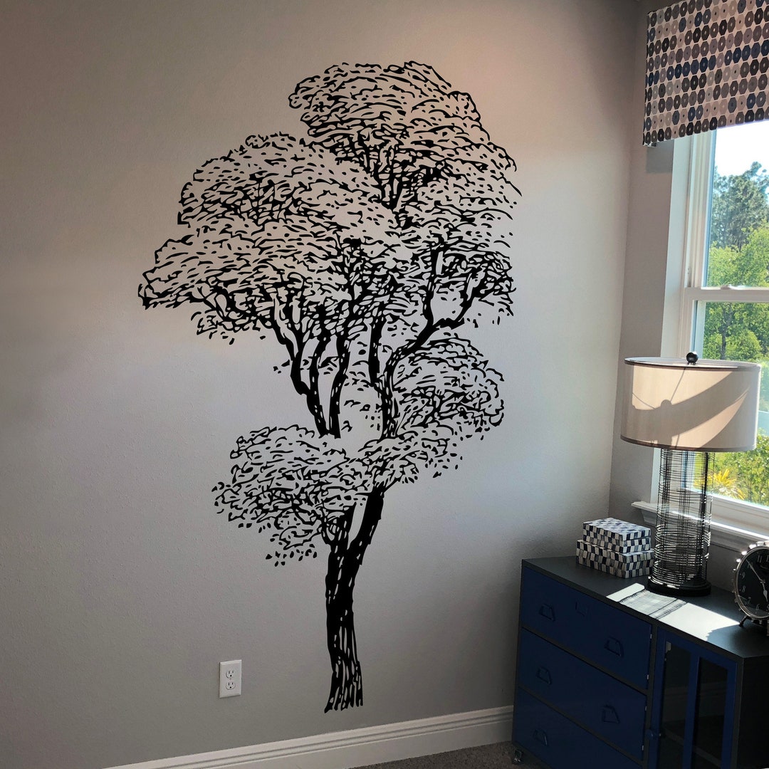 Bedroom Tree Wall Decal Sticker. Nursery Room Tree Wall Art. Bathroom ...