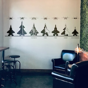 Military Fighter Jets Wall Decal Stickers. Air Force Wall Decor ...