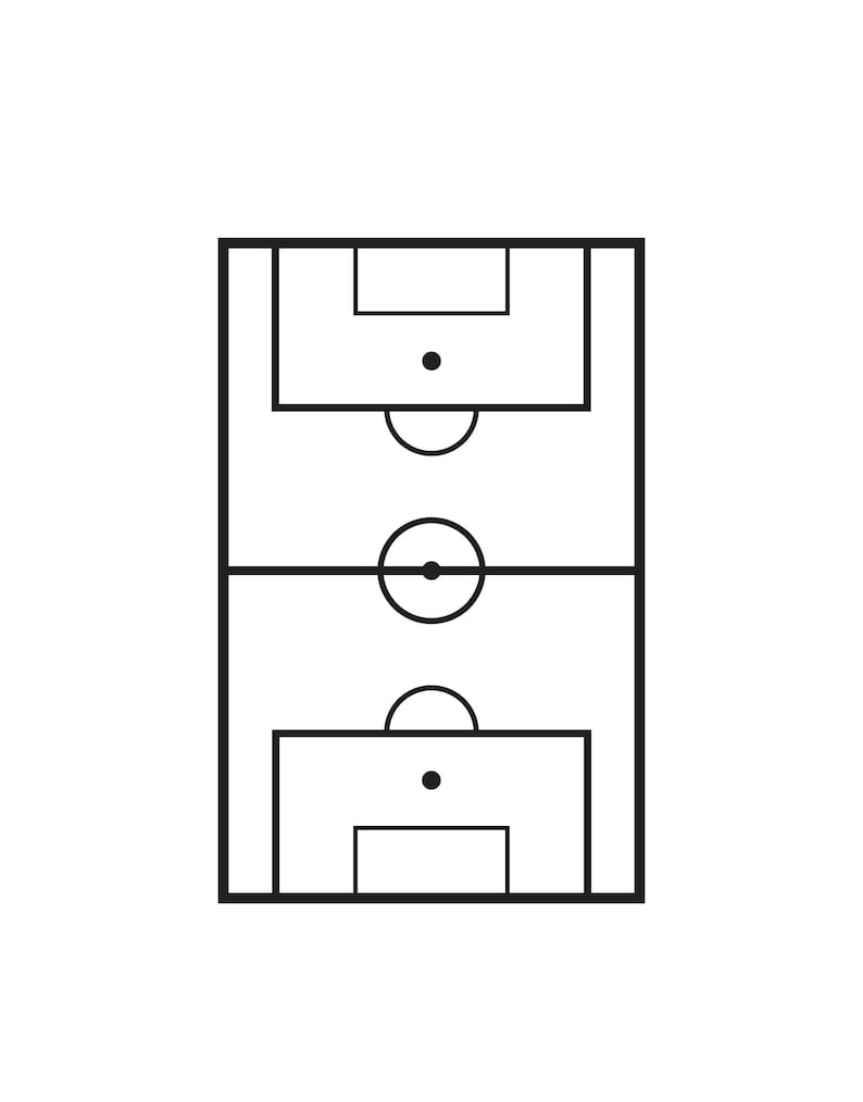 Soccer Field Wall Decal. Football Pitch Wall Decal Sticker. Coach Play ...