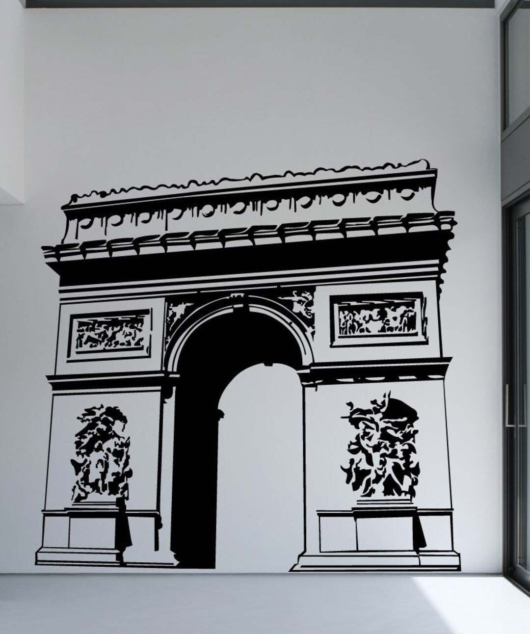 Arc De Triomphe Vinyl Wall Decal Sticker. Paris France Theme Wall Art ...