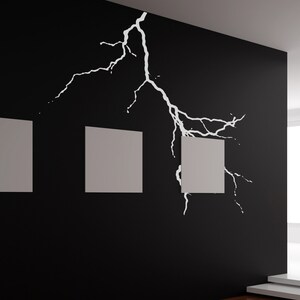 Lightning Bolt Wall Decal Sticker. Thunder and Lightning Wall Sticker ...