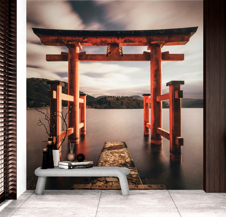 Asian Decor. Japanese Gateway Mural. Japanese Torii Gate Wallpaper ...
