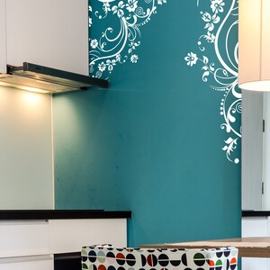 Swirl Flower Floral Vinyl Wall Decal Sticker. Living Room Wall - Etsy