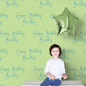 Personalized Custom Text Wallpaper. You Provide Name and Custom Color ...