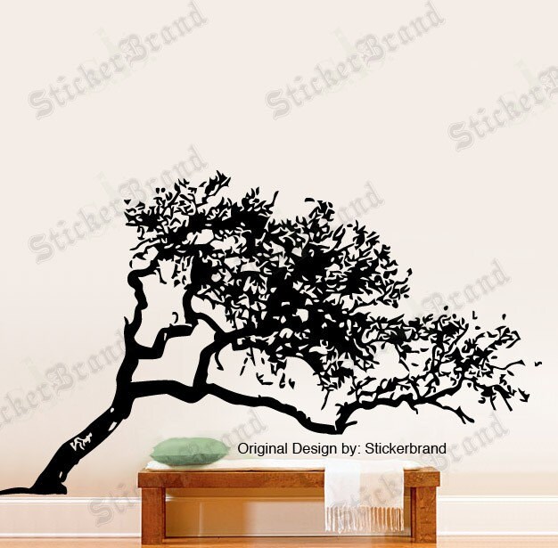 Leaning Tree Vinyl Wall Decal Sticker. 6ft Tall 72in Tall X - Etsy