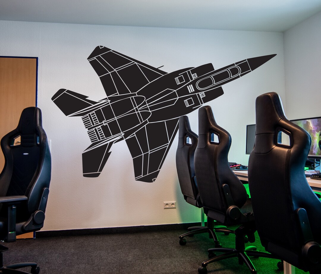 F15 Fighter Jet Wall Decal Sticker. USA, Army, Air Force, Marine ...