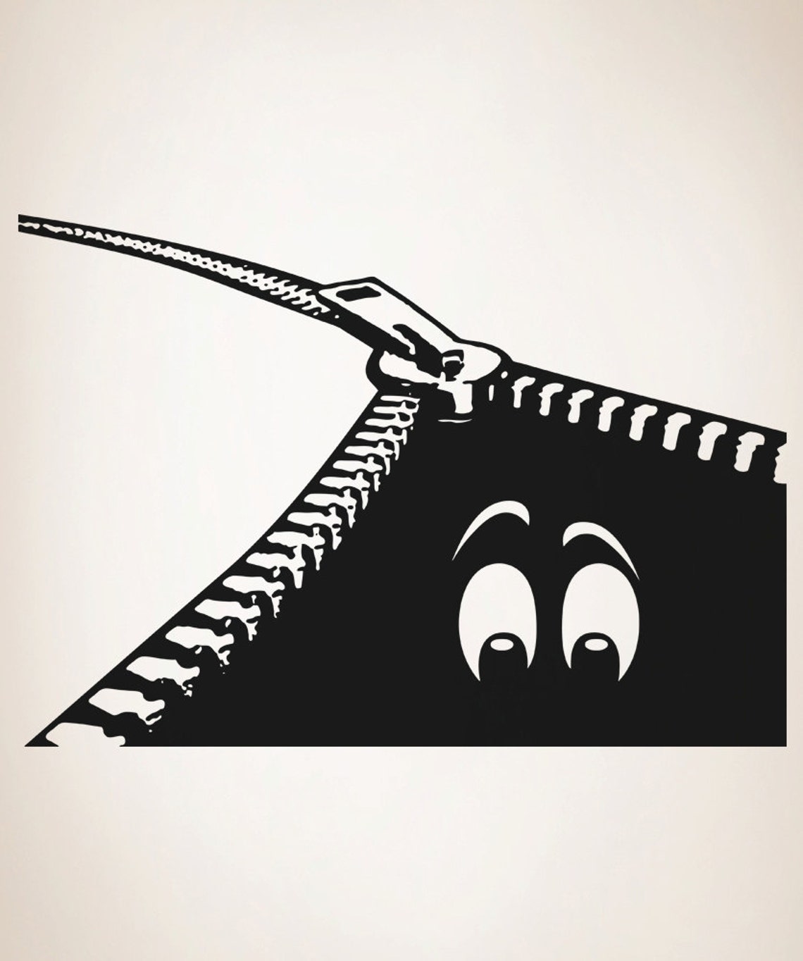 Vinyl Wall Decal Sticker Cartoon Eyes in Zipper Osaa1354s | Etsy