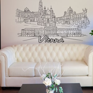 Vienna Wall Decal Sticker. European Theme Decor. Office Wall Art Decor ...