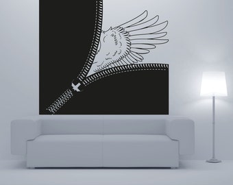 Zipper Wall Decal | Etsy