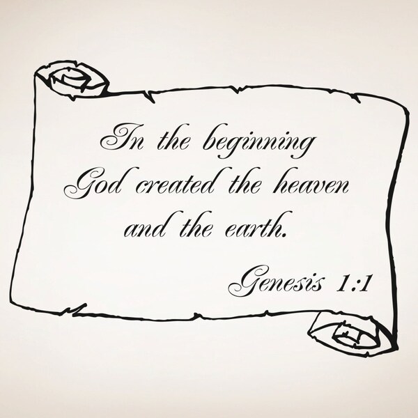In the Beginning God Created the Heavens and the Earth - Etsy