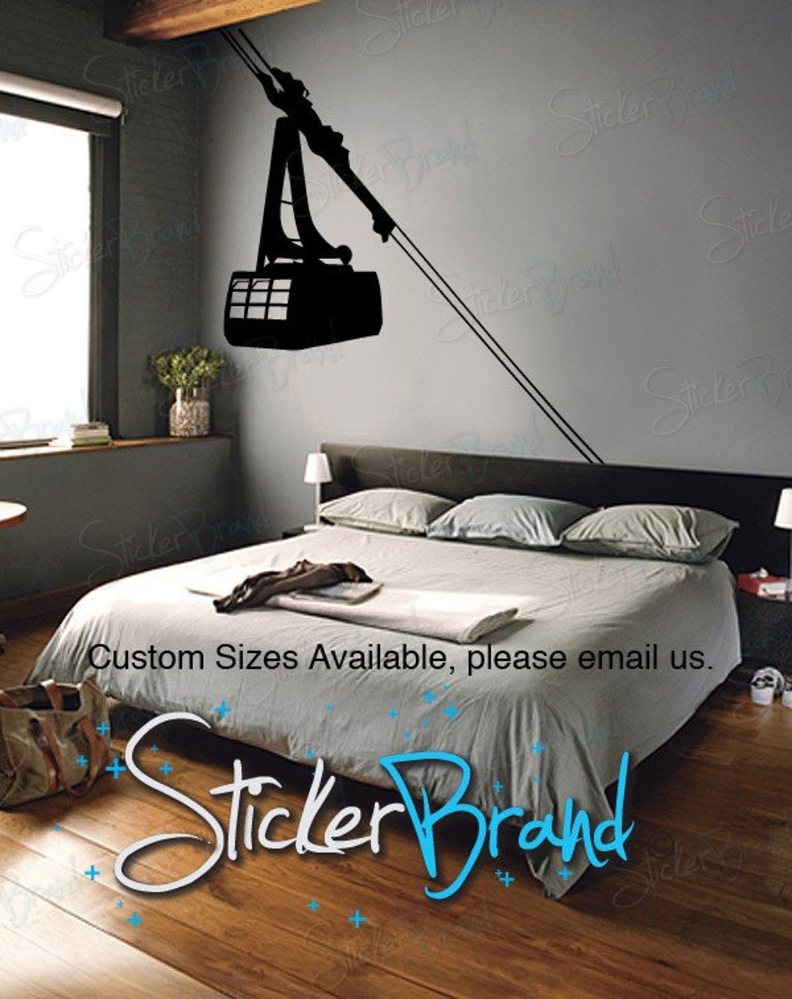 Vinyl Wall Art Decal Sticker Cable Car 547 | Etsy