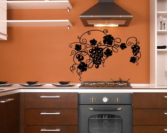 Grapes Decal, Bouquet of Grapes,wine Grapes Decal, Grapes Vinyl Sticker ...
