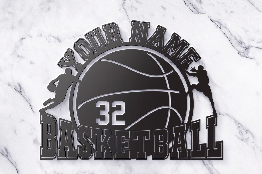 Custom Name Basketball Metal Sign. Gift for a High School Basketball ...