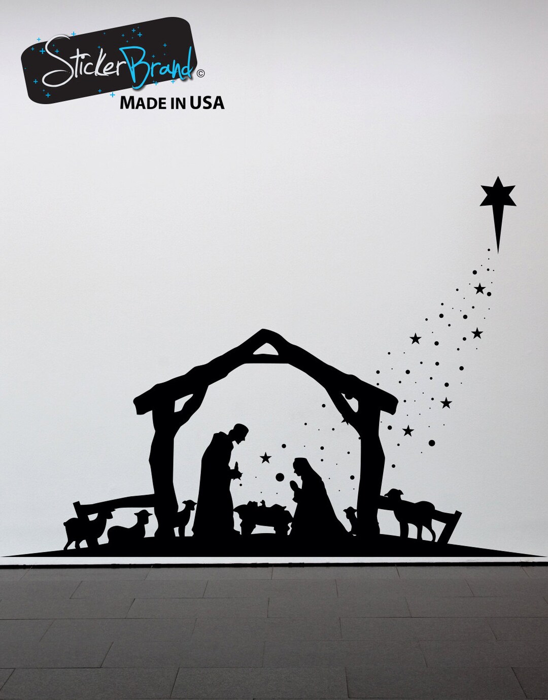 Vinyl Wall Decal Sticker Nativity Item Osmg105s - Etsy