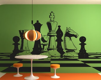 Vinyl Wall Decal Sticker Chess Board Osaa691-84x120 | Etsy