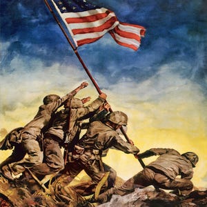 American Flag Wallpaper Mural – Patriotic Art Military Wall Decor ...