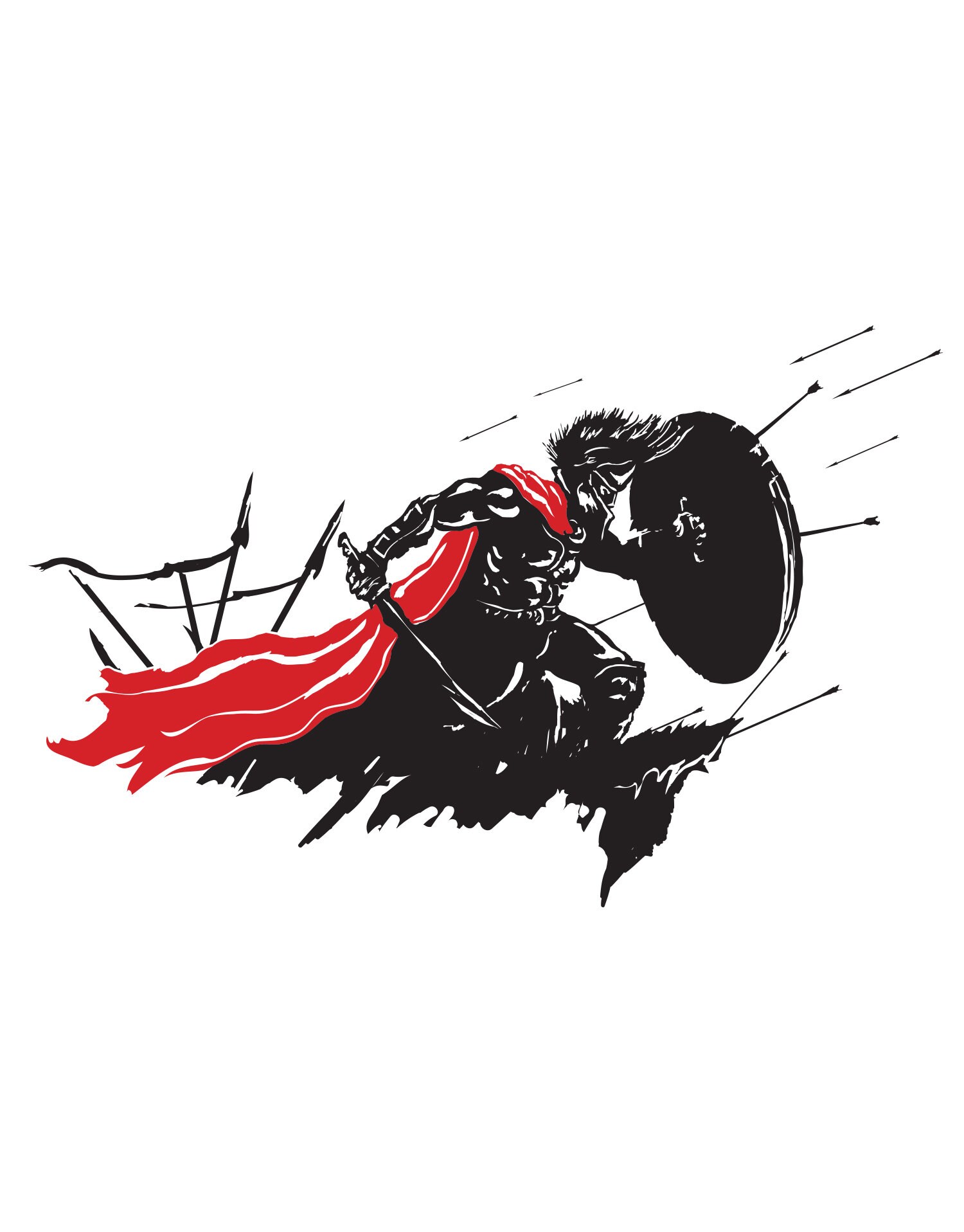 Spartan in Battle Wall Decal Roman Time Theme Decor. Greek, Greece ...