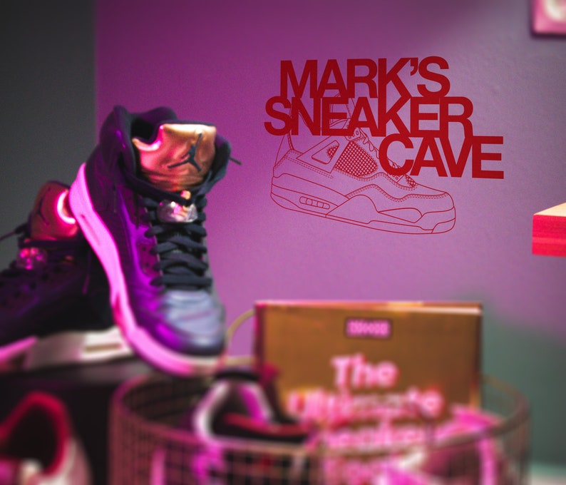 Personalized 'sneaker Cave' Wall Decal - Gift Sneakerhead Enthusiast ...