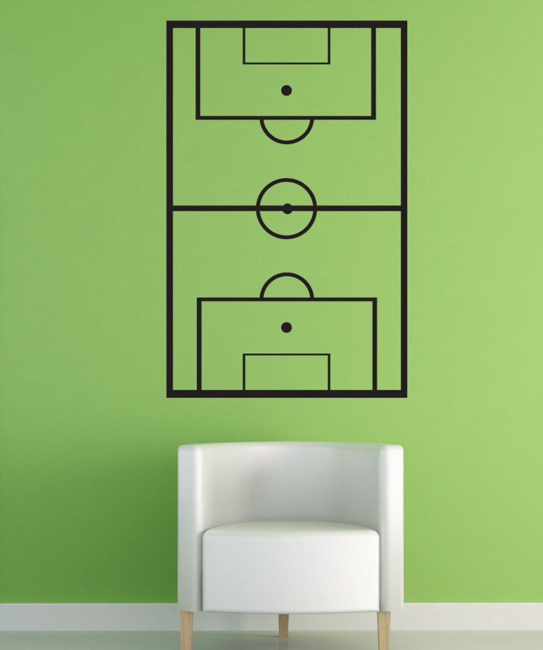 Soccer Field Wall Decal. Football Pitch Wall Decal Sticker. Coach Play ...