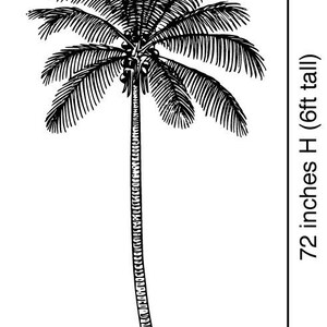 Coconut Palm Tree Wall Decal Sticker Bedroom Decor Bathroom - Etsy