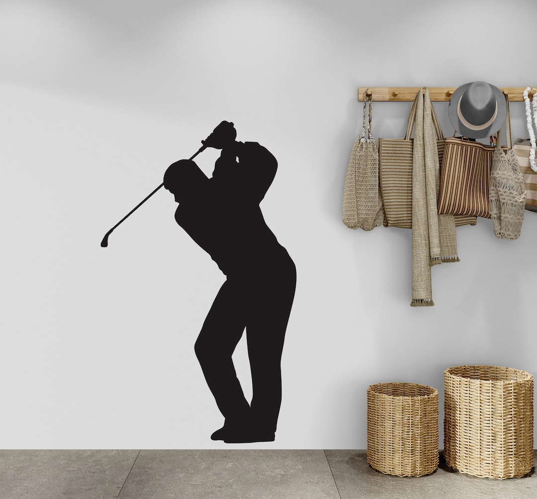 Golf Wall Decal. Golf Swing Wall Art Decor. Golf Course Wall Decor ...
